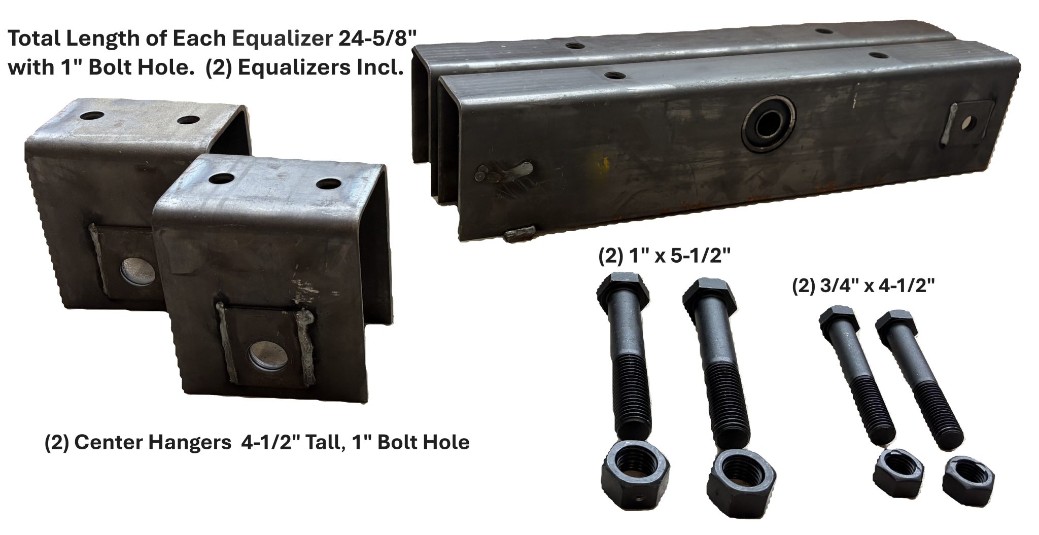 10K – 15K HD Tandem Equalizer Kit for 3″ Springs, 24-3/4″ Equalizer ...